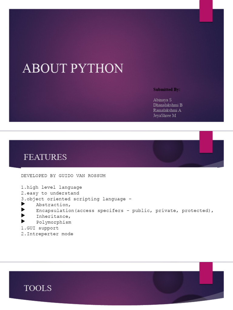 About Python | PDF | Python (Programming Language) | Computing