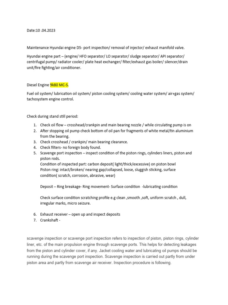 Daily Report Trainee Engineer | PDF | Flow Measurement | Piston