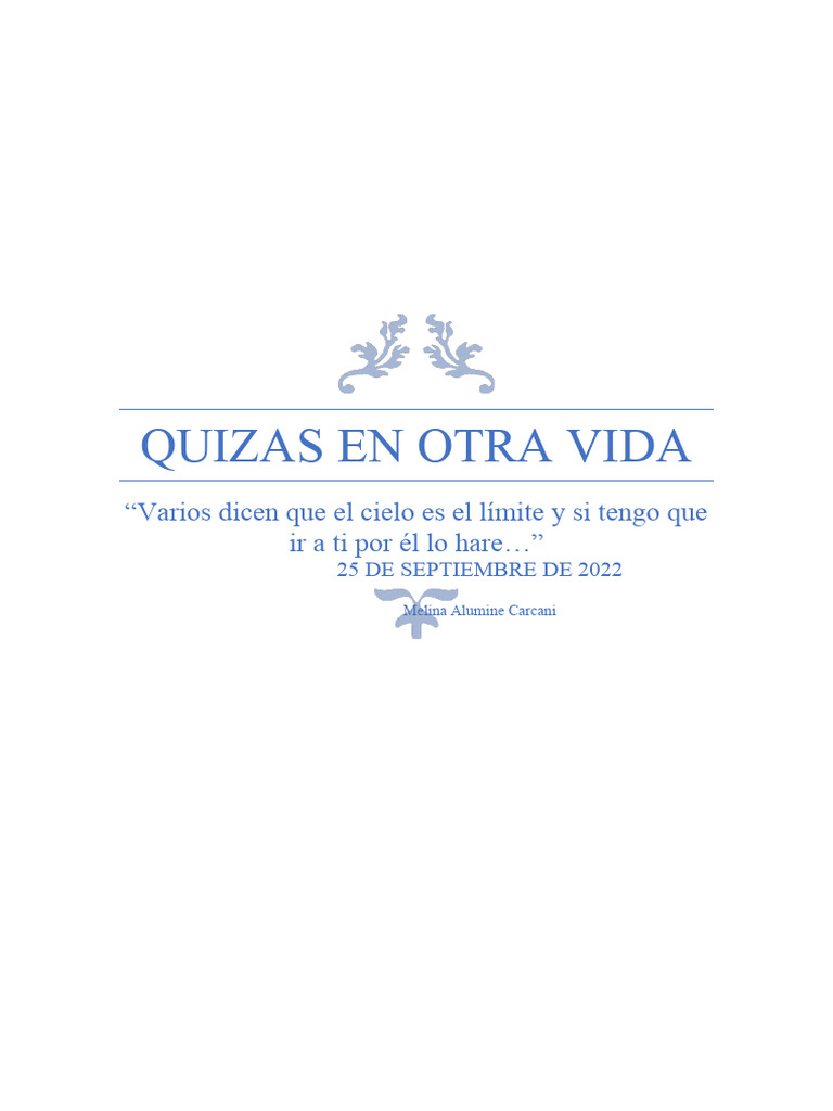 Quizas en Otra Vida | PDF | Jacob Quizas en Otra Vida | PDF | Jacob