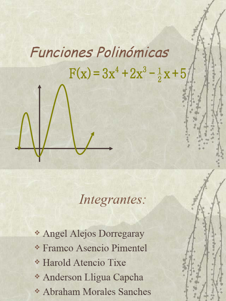 FUNCIONES POLINOMICAS PPT | PDF | Factorización | Ecuaciones