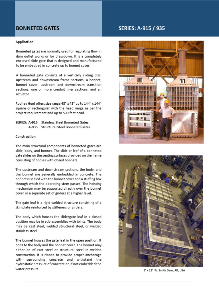 Bonneted Gate | PDF | Natural Rubber | Mechanical Engineering