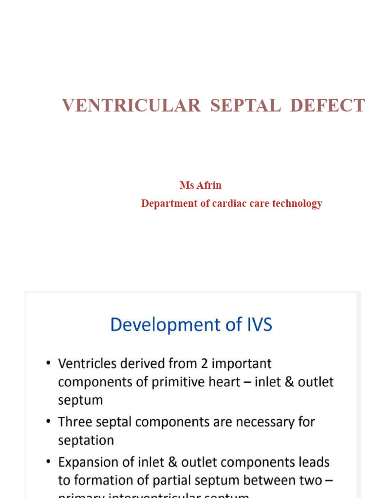 Ventricular Septal Defect Edited | PDF | Congenital Heart Defect ...