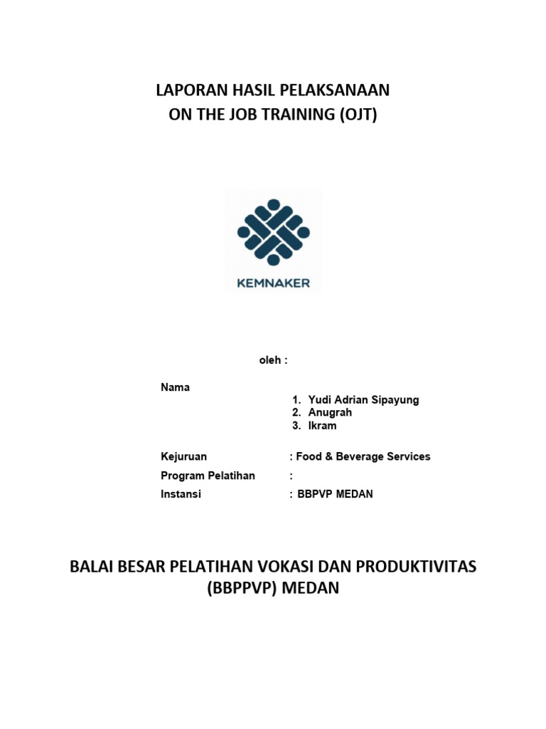 Laporan Ojt Nivia | PDF | Bisnis