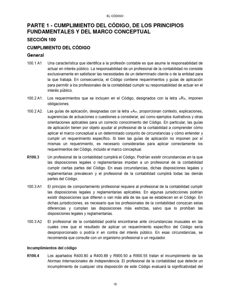 Codigo Internacional de Etica para La Profesion de Contabilidad Lab 2 | PDF | Auditoría ...