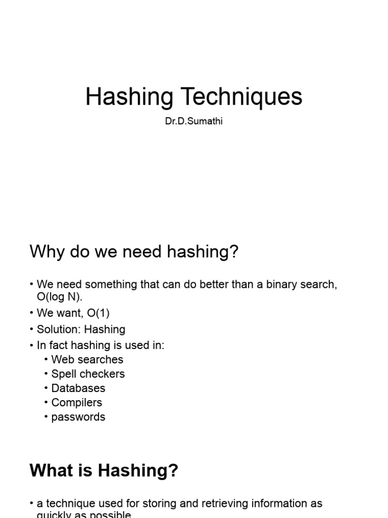 Hashing Techniques | PDF | Information Retrieval | Data