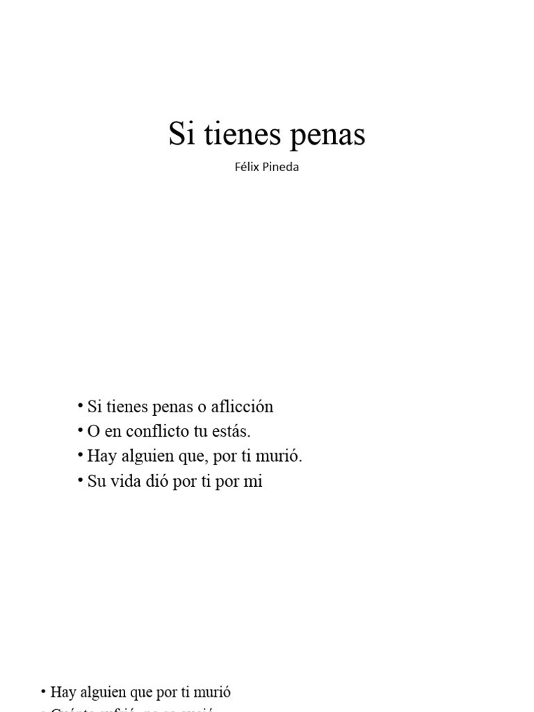 Si Tienes Penas | PDF