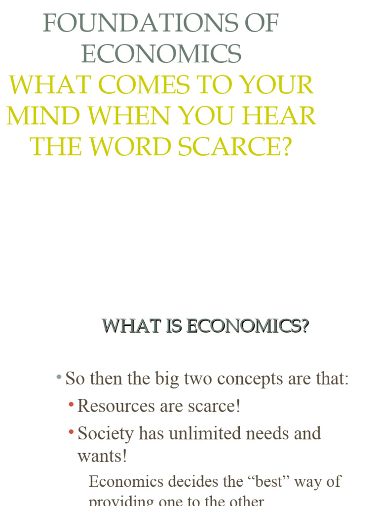 1-Powerpoint Chapter 1 | PDF | Factors Of Production | Opportunity Cost