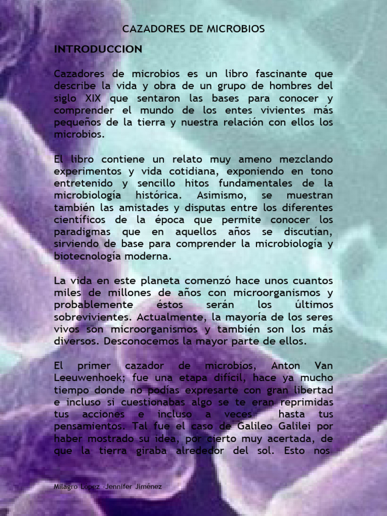 Ensayo de Cazadores de Microbio | PDF | Microorganismo | Rabia Ensayo de Cazadores de Microbio | PDF | Microorganismo | Rabia