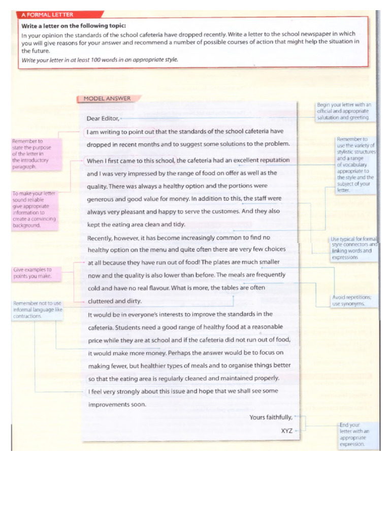 Formal Letter Example | PDF