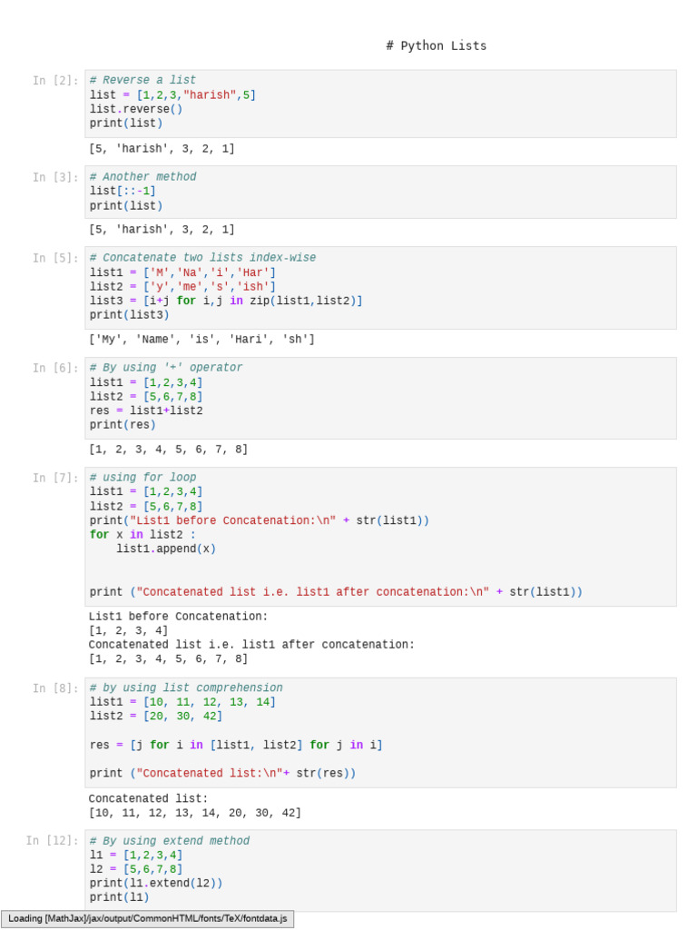Python Lists | PDF | Computing | Software Development