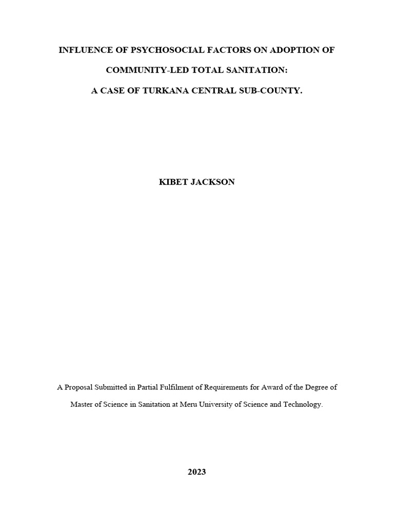 Kibet Proposal Fair Copy Version 2 Review by DR Lilian 3.8.23 | PDF ...