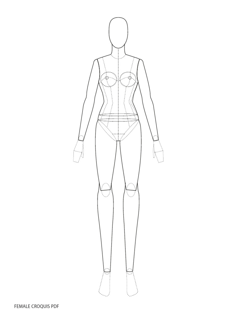 Female Croquis Template | PDF