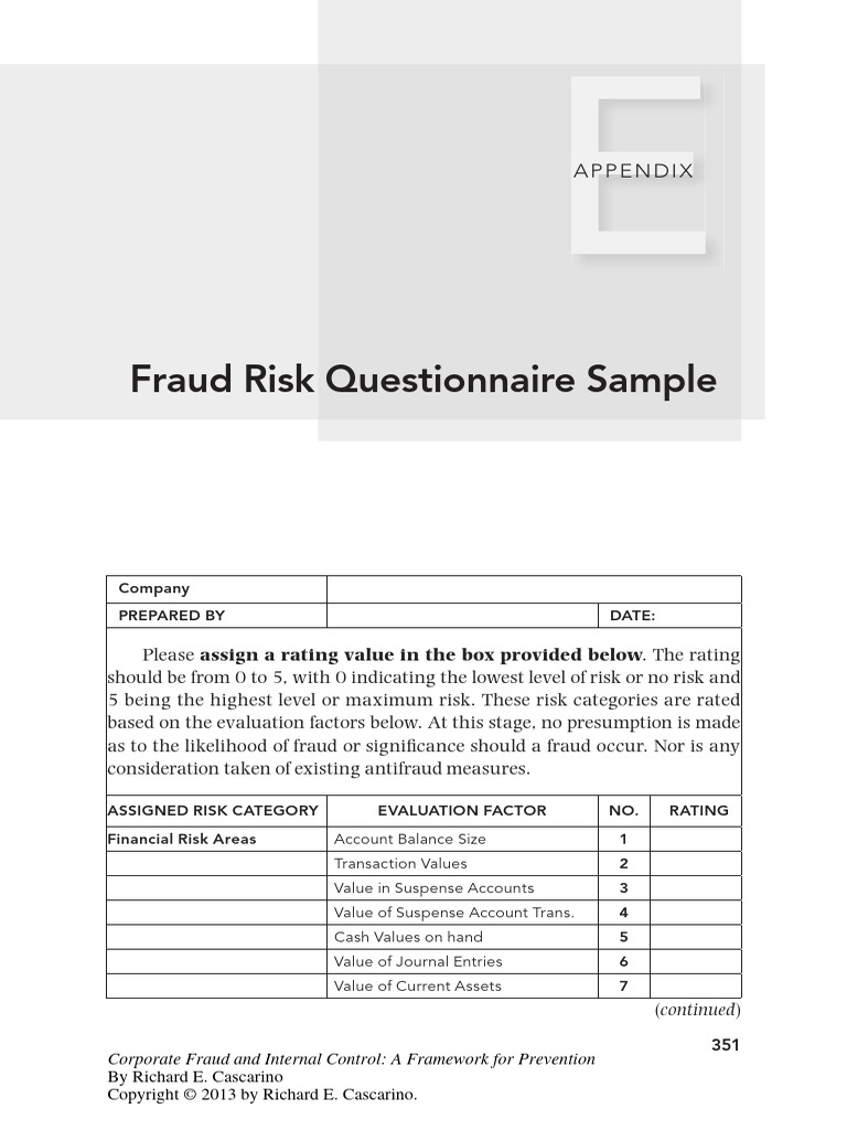 Corporate Fraud and Internal Control - 2012 - Cascarino | PDF | Audit ...