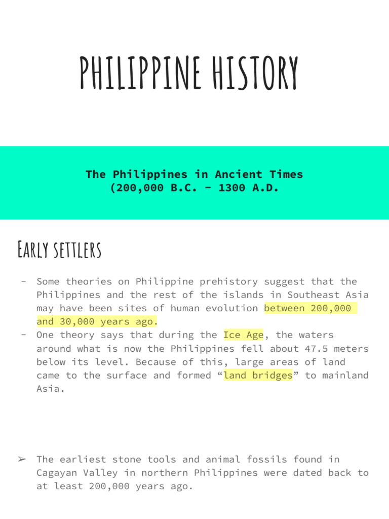 Ancient Settlers of the Philippines | PDF | Philippines | Southeast Asia
