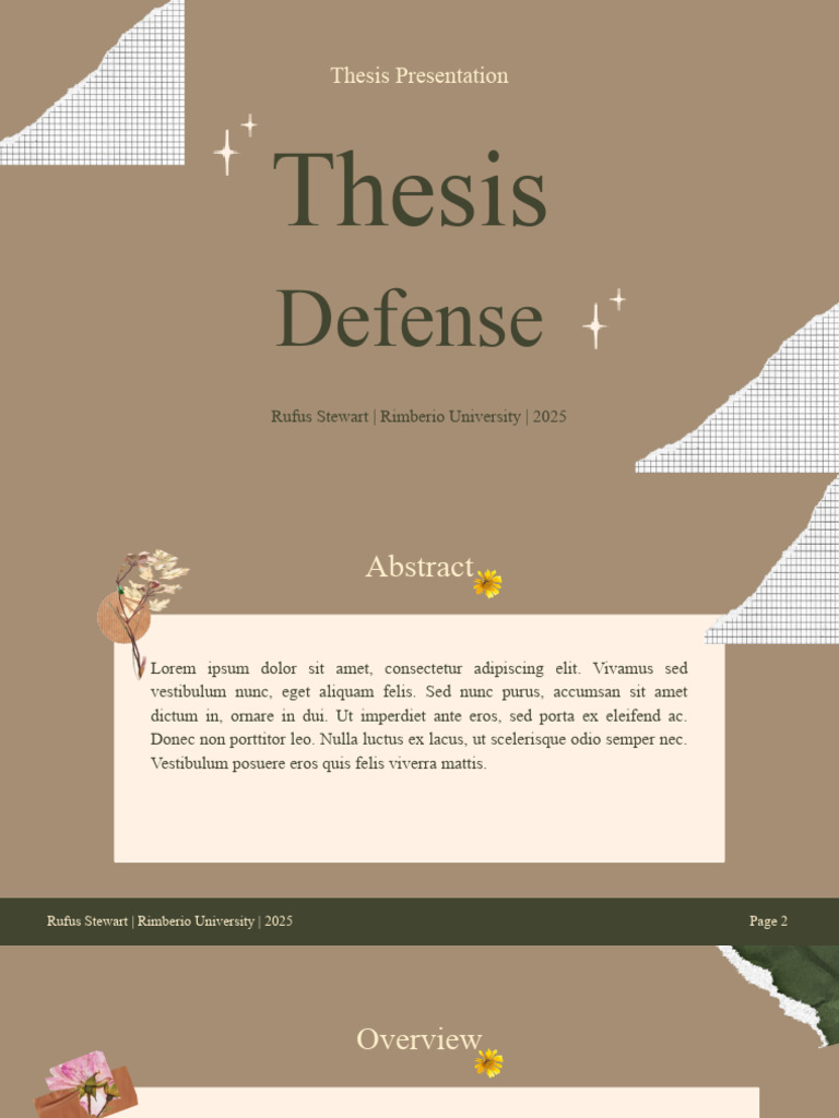 Brown and Orange Aesthetic Thesis Defense Presentation 2 | PDF