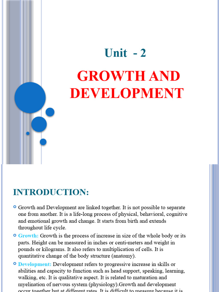 Unit 2 Growth and Development | PDF | Prenatal Development | Pregnancy
