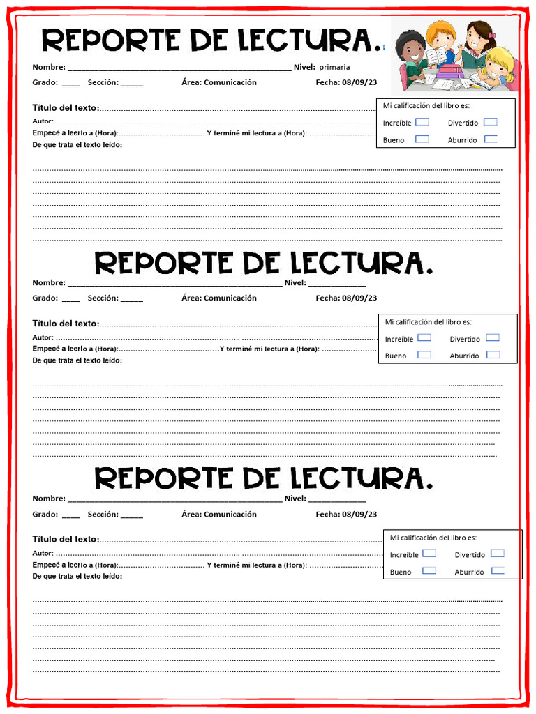 Ficha de Reporte de Lectura | PDF