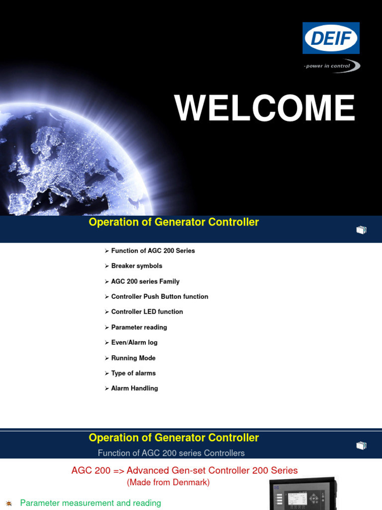 Revisi AGC 200 Series Operation and Alarm Handling 2016 (Old) | PDF | Power Supply | Electric ...