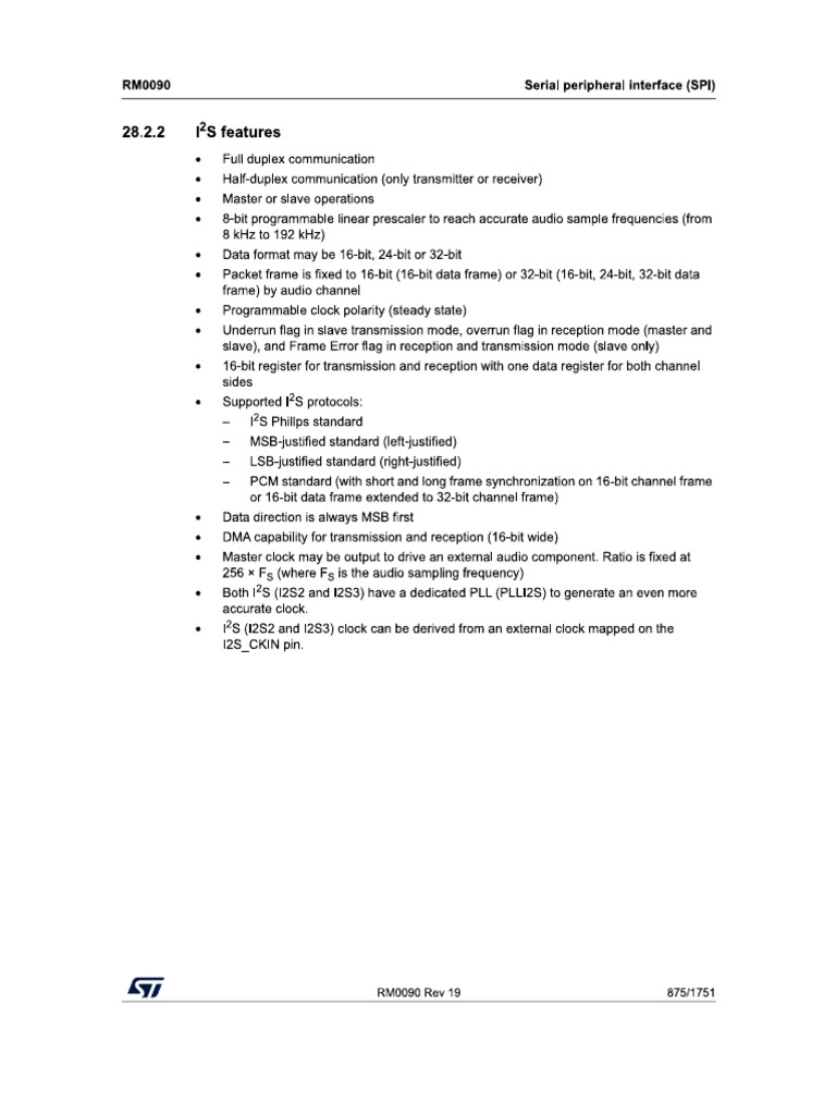 I2s Features Pdf
