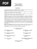 Resolution On BNAP Approval | PDF | Malnutrition | Nutrition