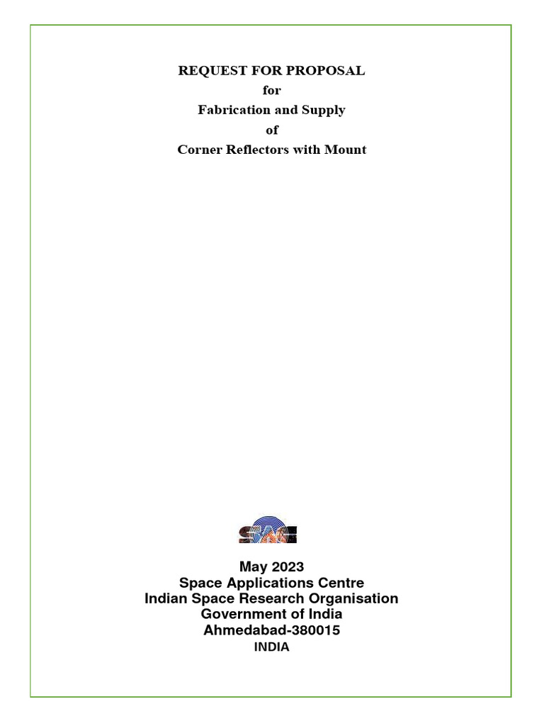 RFP for Corner Reflectors Supply and Fabrication | PDF | Sheet Metal ...