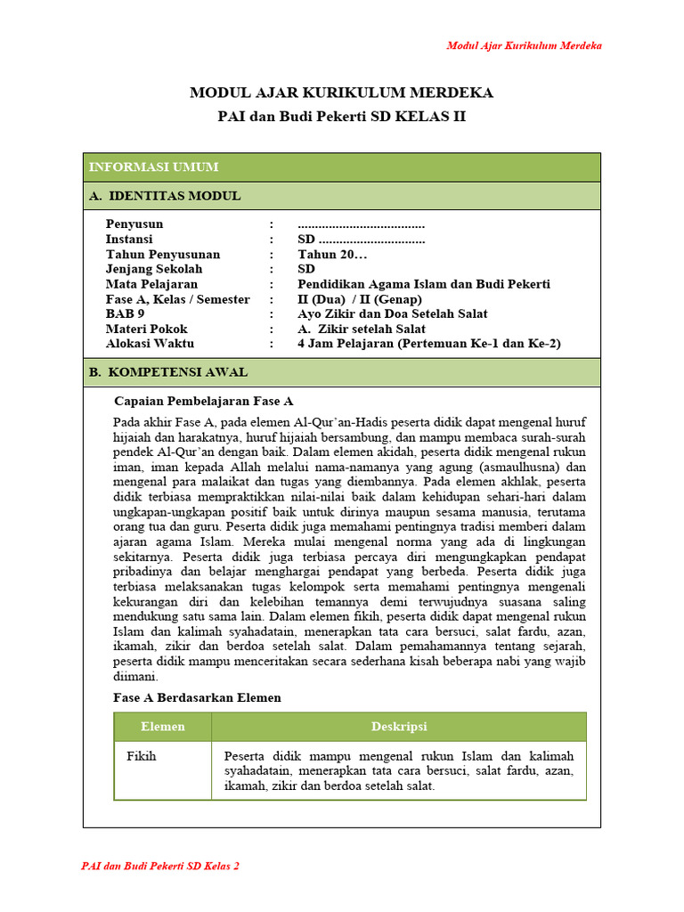 Modul Ajar BAB 9 | PDF