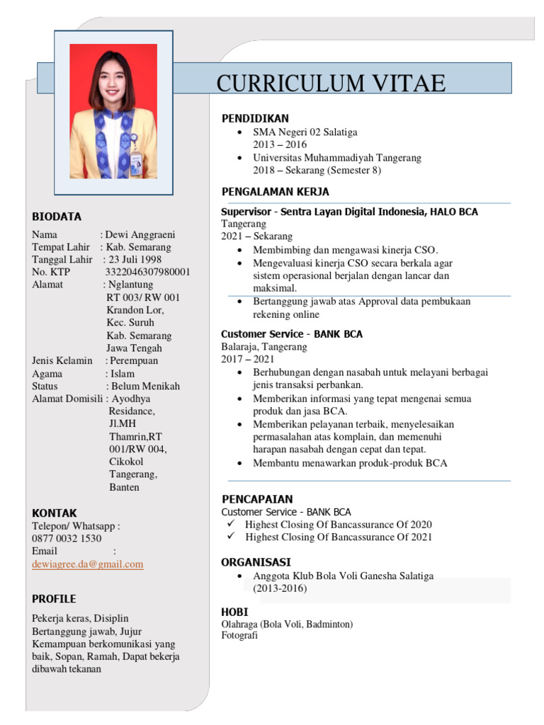 CV Dewi | PDF