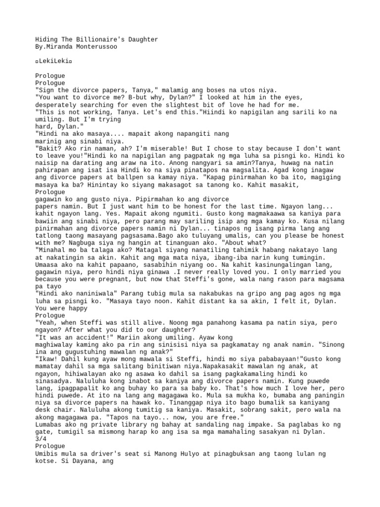 Hiding The Billionaire's Daughter | PDF