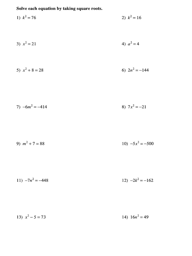 Solving Quadratic Roots. | PDF