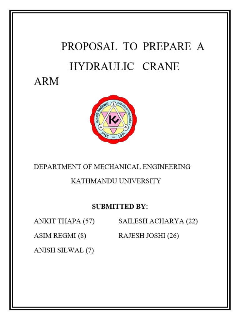 Ham Ro Proposal | PDF | Crane (Machine) | Applied And Interdisciplinary ...