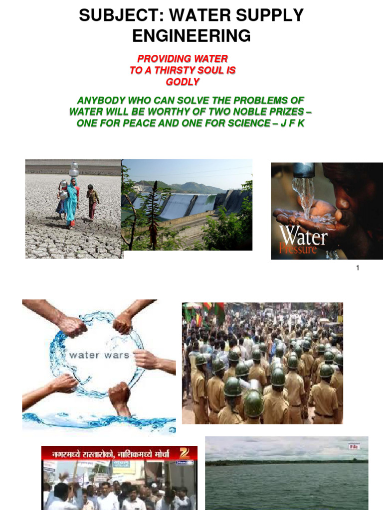 Introduction To Water Supply Engineering | PDF | Pipe (Fluid Conveyance ...