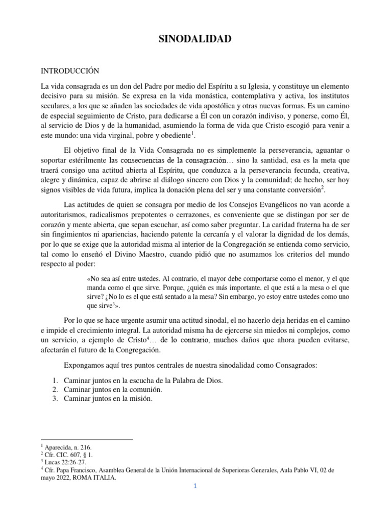 Caminar Juntos. Sinodalidad | PDF | Iglesia Católica | Cristo (título)