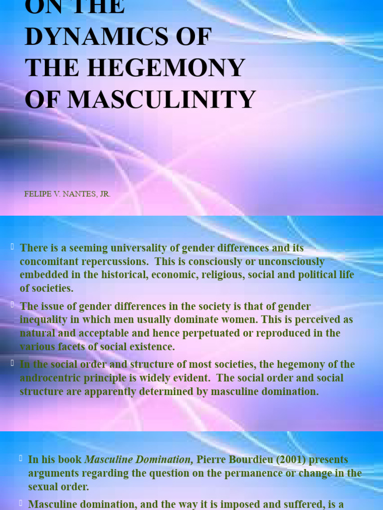 On The Dynamics of The Hegemony of Masculinity | PDF | Masculinity | Gender