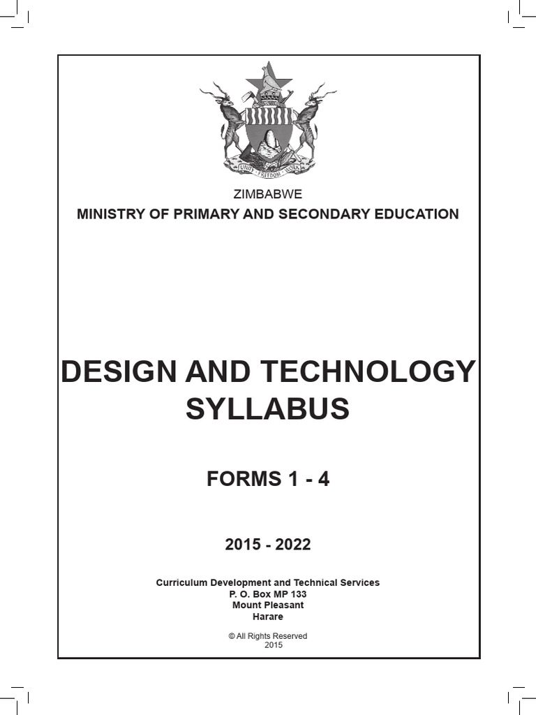 Design and Technology Forms 1-4-1 | PDF | Educational Technology | Learning