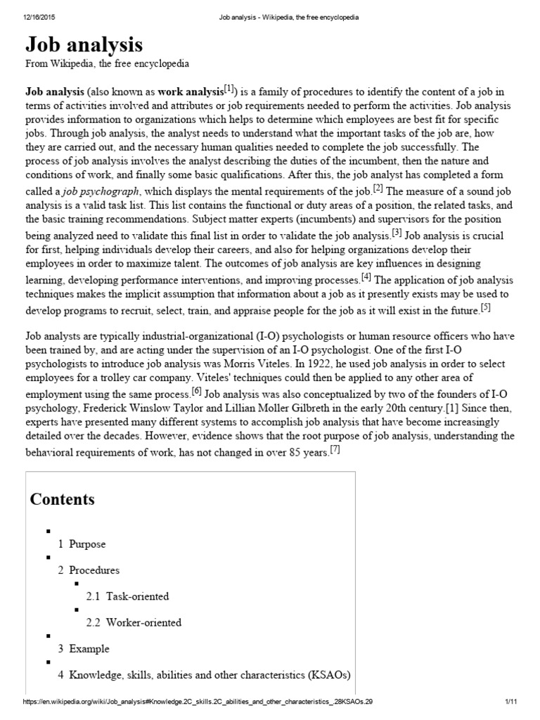 Understanding Job Analysis Techniques | PDF | Cognitive Science | Business