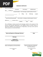 RSBSA Enrollment Form | PDF | Farms | Livestock