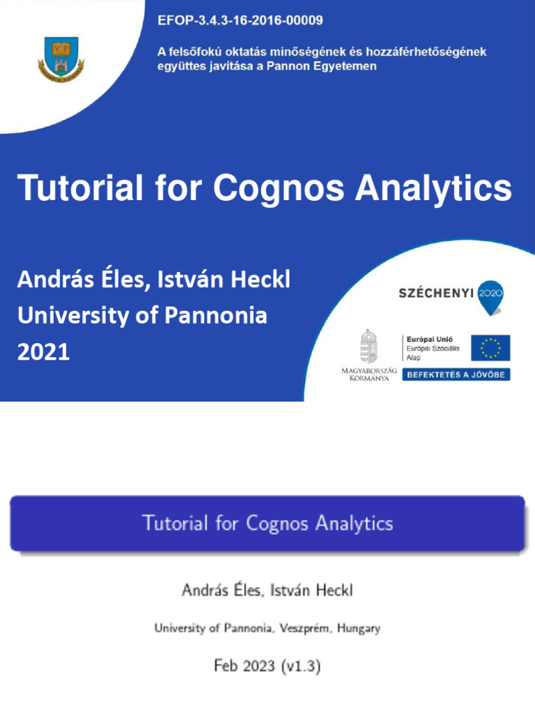Tutorial For Cognos Analytics | PDF | Databases | Analytics
