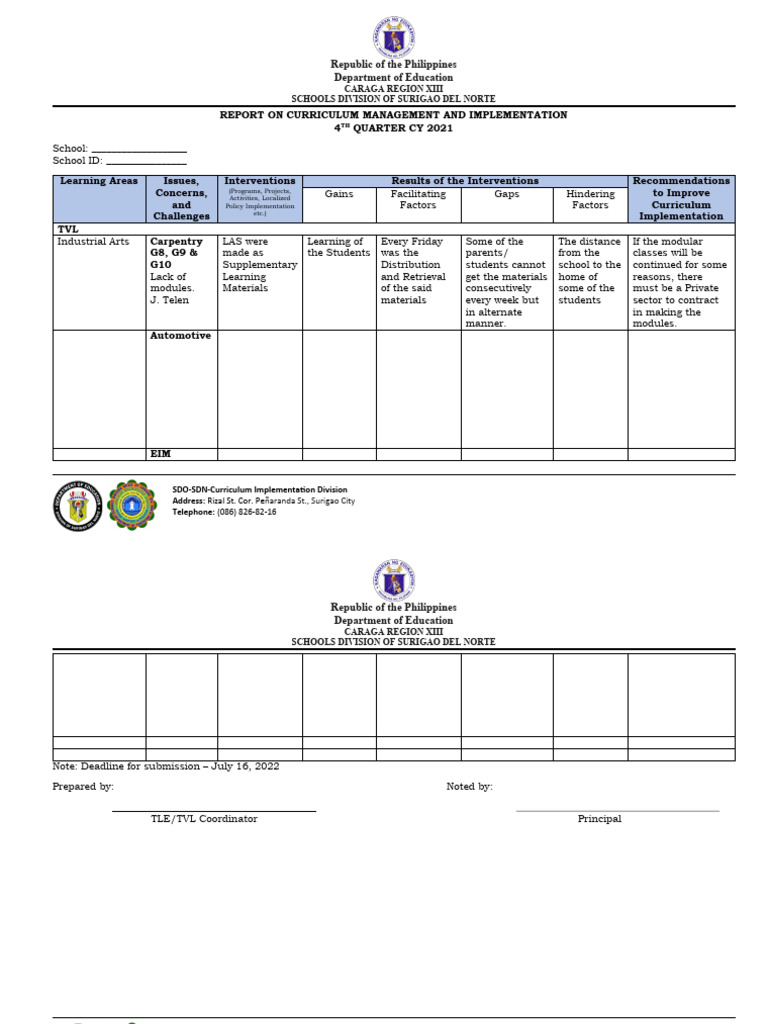 Curriculum Implementation Review Report | PDF