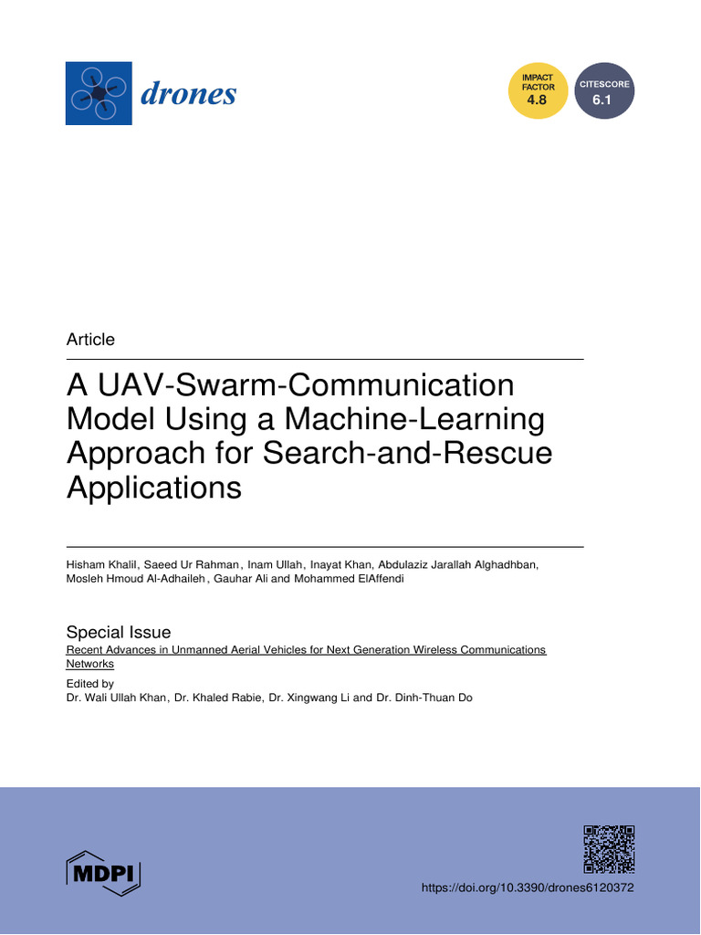 A UAV-Swarm-Communication Model Using A Machine-Learning | PDF ...