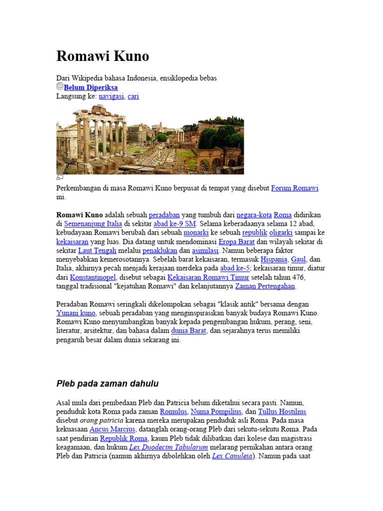Romawi Kuno | PDF