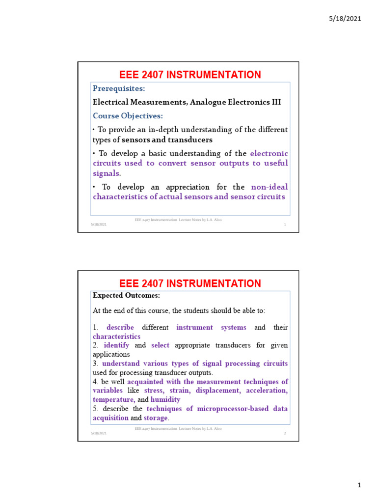 Chapter 01 Print | PDF | Instrumentation | Electrical Engineering