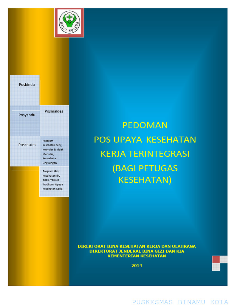 Pedoman Pos Upaya Kesehatan Kerja Terintegrasi (Bagi Petugas Kesehatan) | PDF | Ilmu Sosial