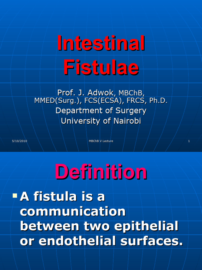 Classification of Intestinal Fistulas | PDF | Medical Specialties ...