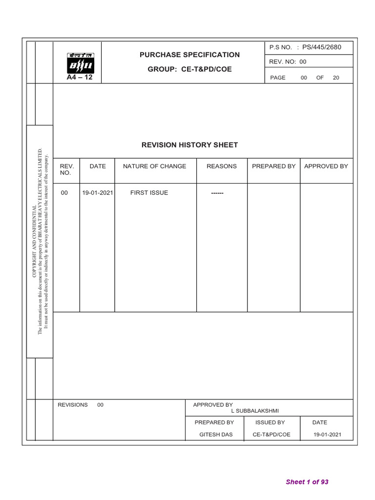 BHEL Spec For VFD and Dry Type Transformer | PDF | Electricity | Electrical Engineering