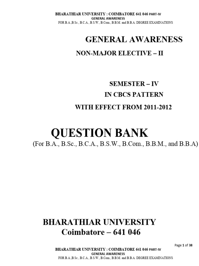 General Awareness | PDF