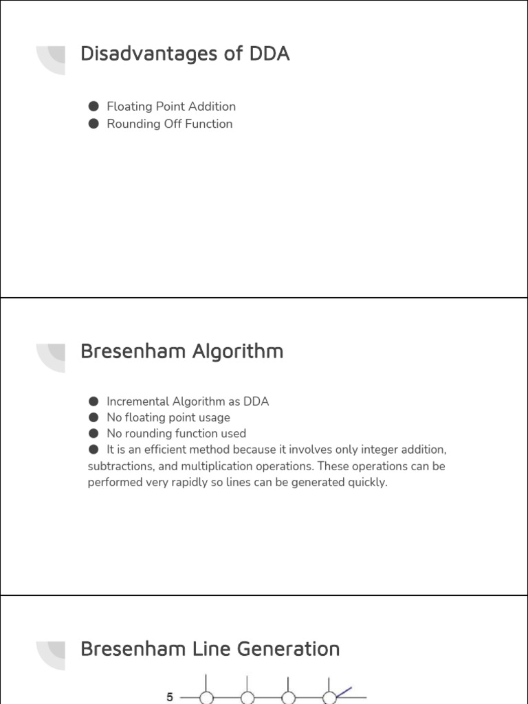 Bresenham Line Drawing Algorithm | PDF | Discrete Mathematics | Algorithms And Data Structures