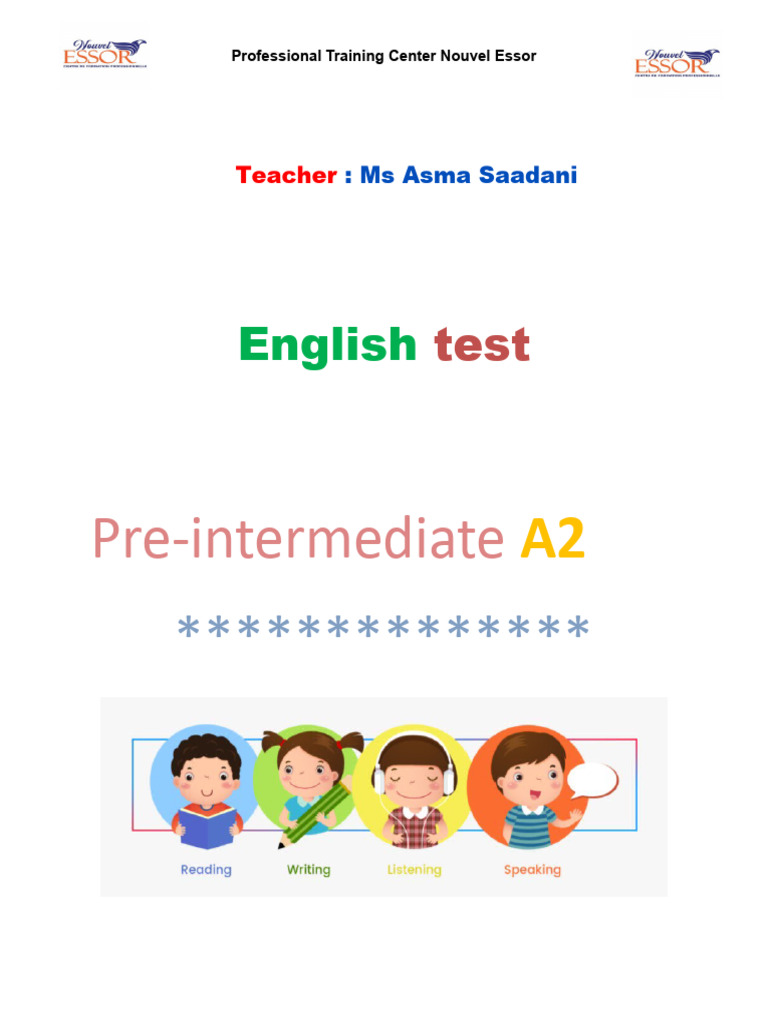 Pre-Intermediate A2 English Test | PDF | Polygraph