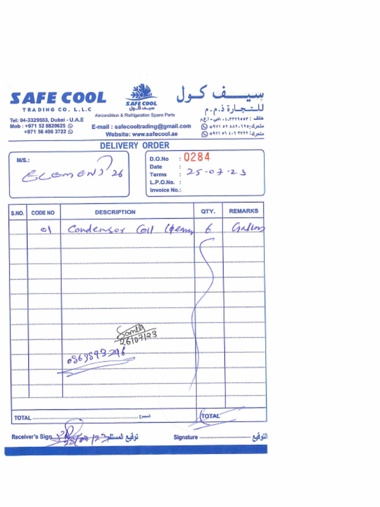RSR-349 Pol-2058305 Ac Unit R22 Gas & Condensor Coil Cleaner Received | PDF