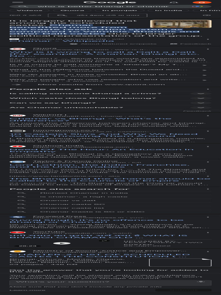 Who Is Better Bhangi or Chamar - Google Search | PDF | Dalit | South Asia