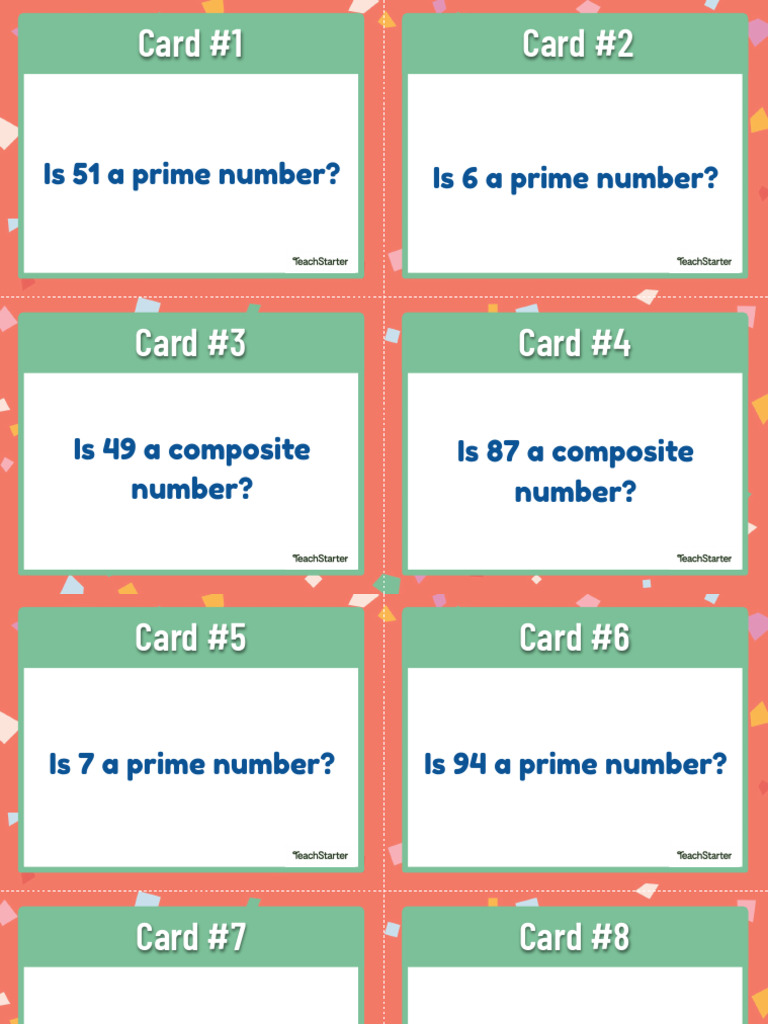 Prime & Composite Exit Ticketss | PDF | Elementary Mathematics ...